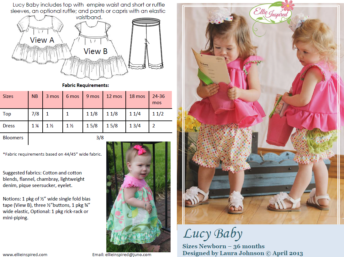 Lucy Baby by Ellie Inspired (Baby NB - 36mo) – The Sewing Site